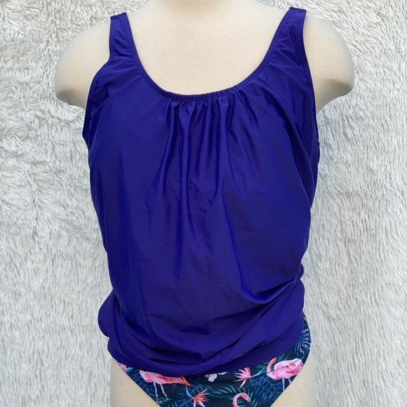Macy's | Swim | New Full Covera Tankini Flamingo Print Bottoms In Xxl ...